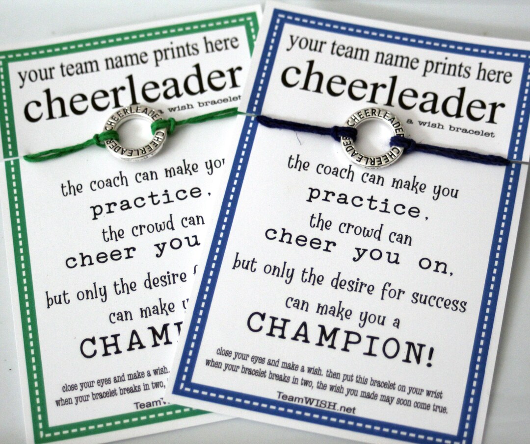 12 Cheerleader/cheer Wish Bracelets - the Coach Can Make You Practice ...