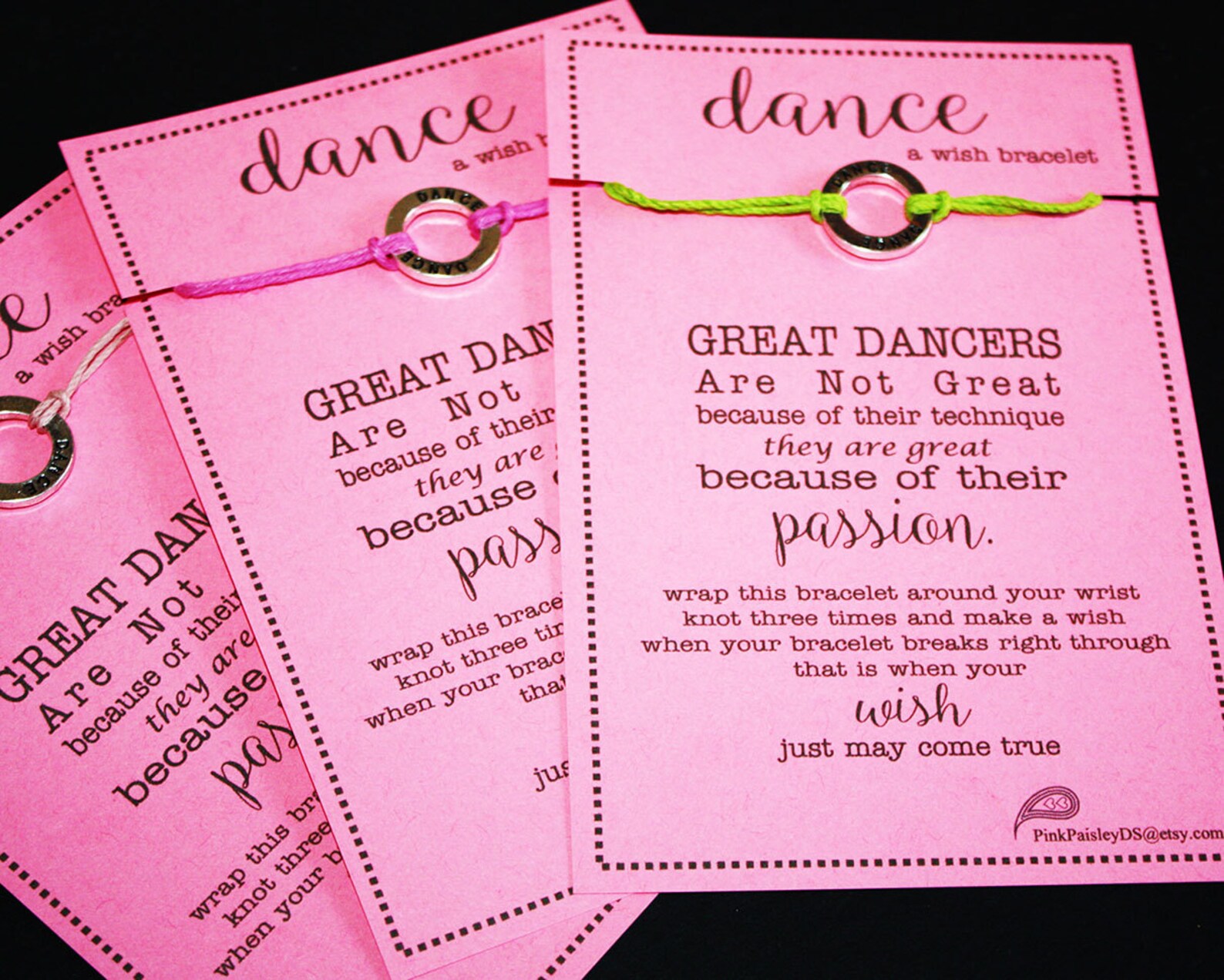 LOW INVENTORY ... 12 DANCE Wish Bracelets ... Great Dancers ... Pick ...