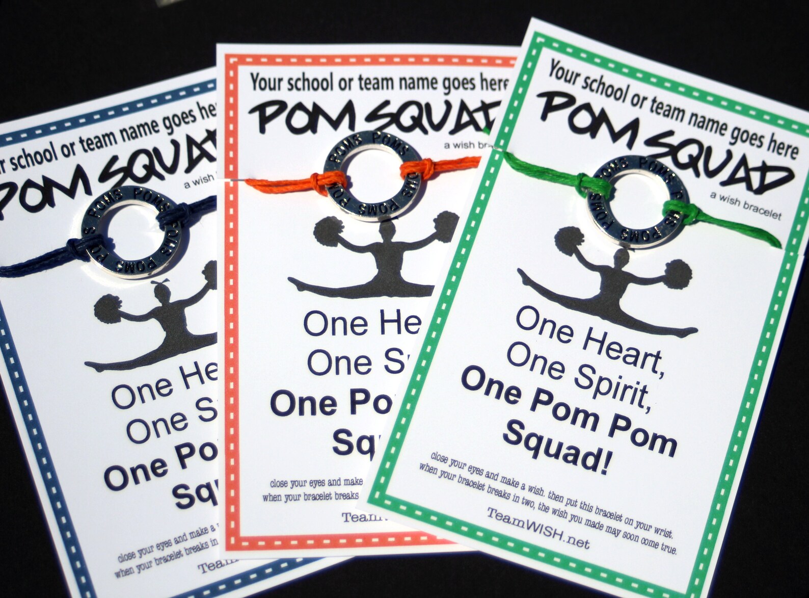 Limited Inventory 12 Pom Squad Wish Bracelets ... Pick Your Color ...