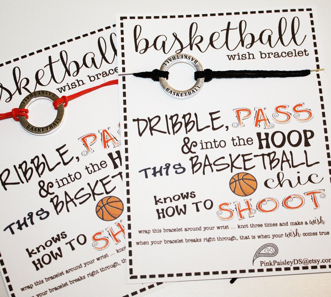 Low Inventory ...set of 24 Girl's Basketball Wish Bracelets Knows How ...