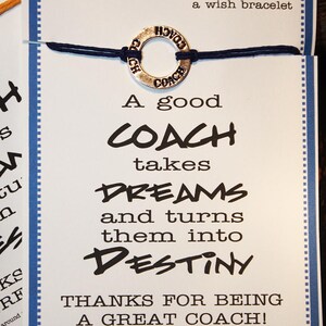 Customize This Coach Card With Your Coach's Name - "dreams" - Great for ...