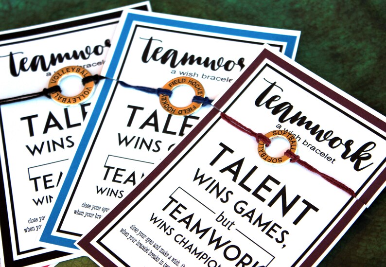 12 Teamwork Wish Bracelets ... Basketball, Softball, Volleyball, Field ...