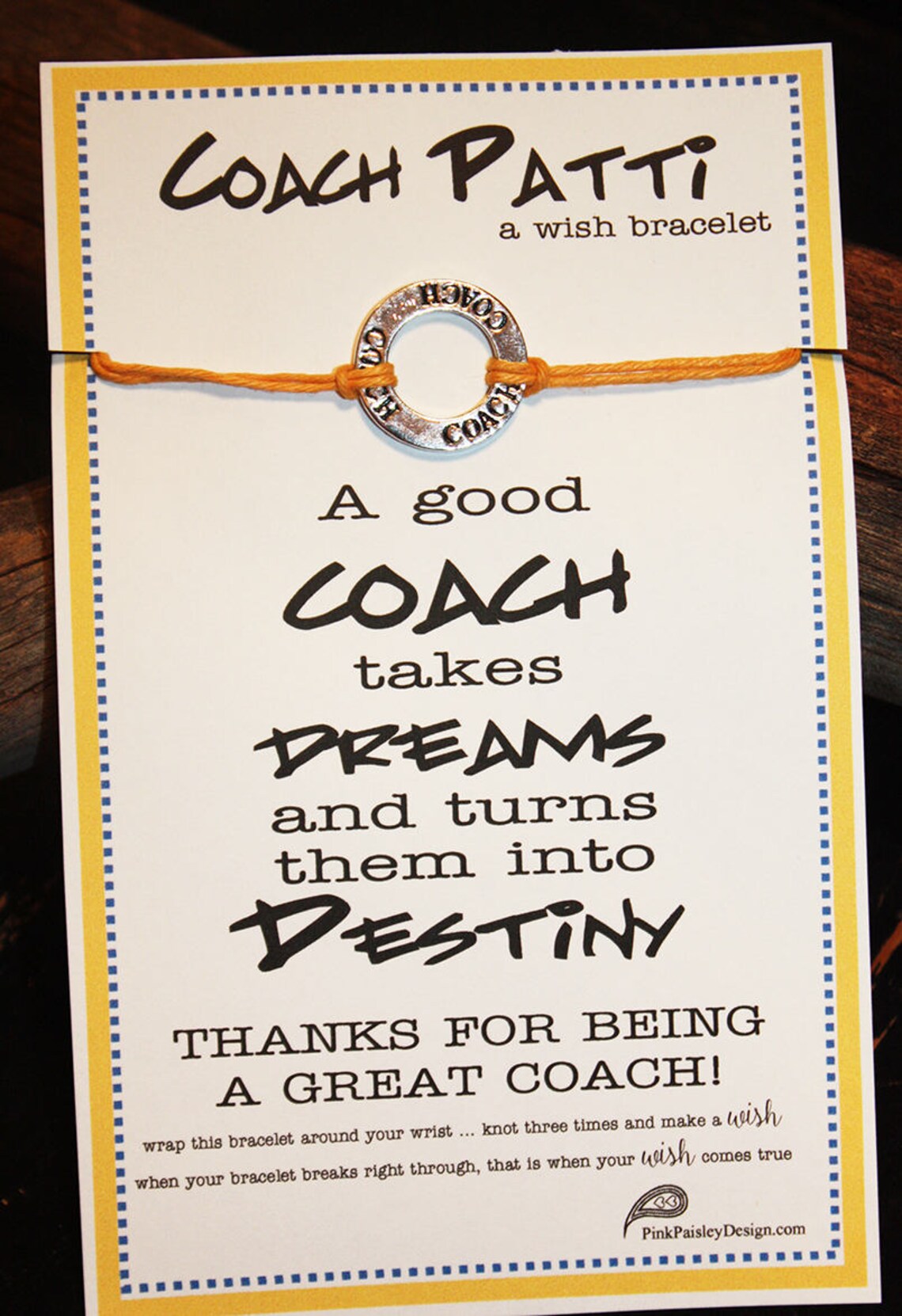 Customize This Coach Card With Your Coach's Name - Etsy