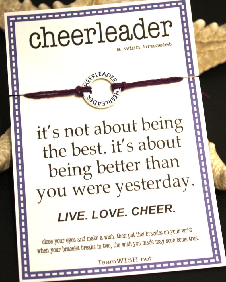 13 CHEER WISH BRACLETS... It's Not About Being the Best ...pick Your ...