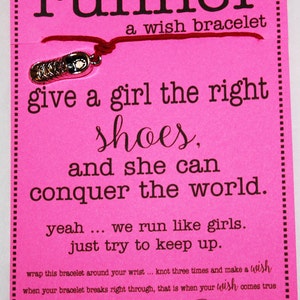 12 Runner/girls TRACK Charm Wish Bracelets ... Pick Your Color ...