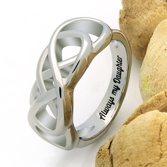 Items similar to Double Infinity Daughter Ring, Promise Ring "Always My ...