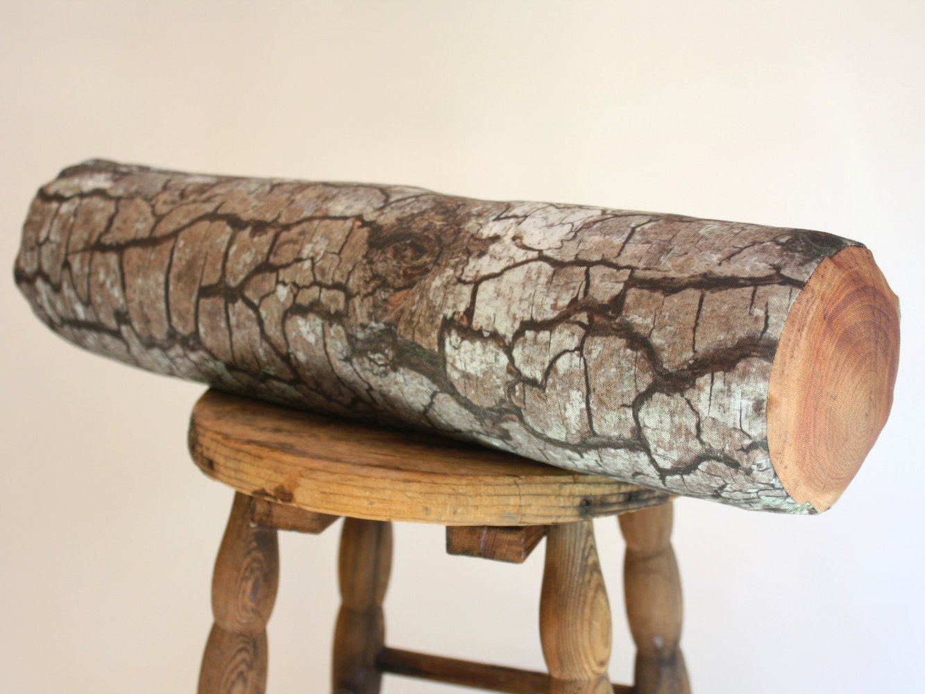 Mossy Log pillow made to order decorative pillow log | Etsy