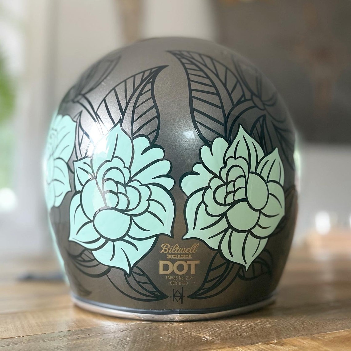 Custom Biltwell Helmet Size Med Hand Painted Pinstriping | Etsy