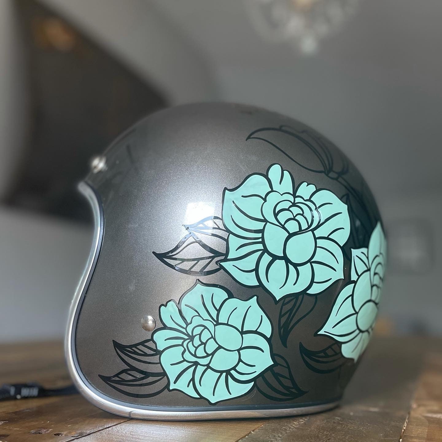 Custom Biltwell Helmet Size Med Hand Painted Pinstriping | Etsy