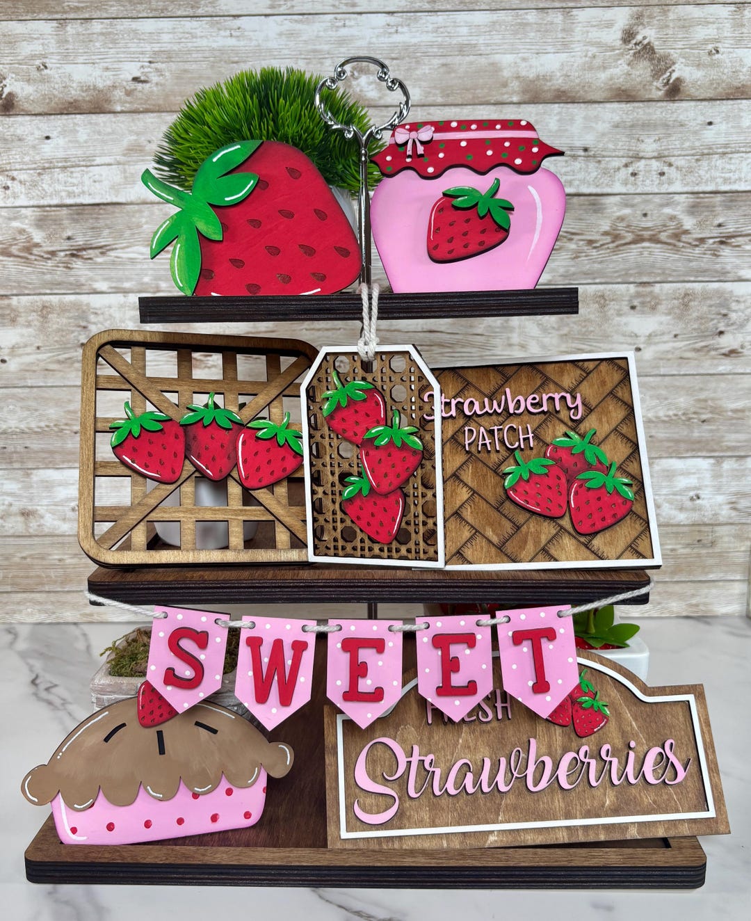 Strawberry Tiered Tray Decoration - SVG Digital Download - Etsy