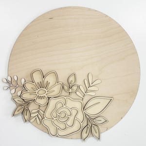 Personalized Round Name Sign - Floral SVG Design - Etsy