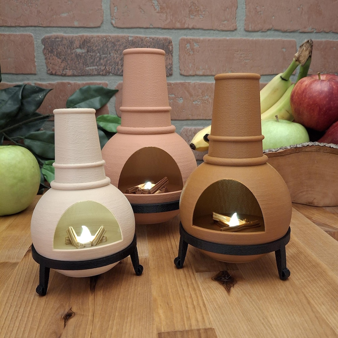 LED Tea Light Decorative Chiminea Fireplace - Etsy