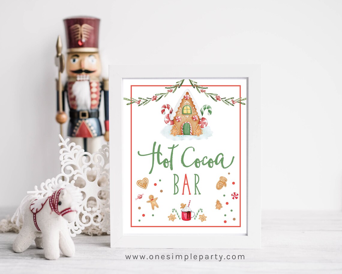 Printable Christmas Hot Cocoa Bar Sign Hot Cocoa Sign - Etsy