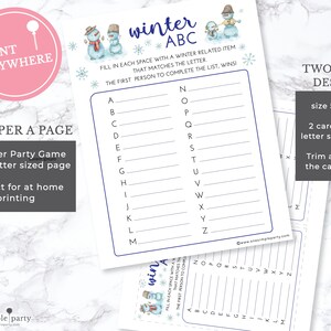 11 Printable Snowman Winter Games Set - Winter Party Game - Winter ...
