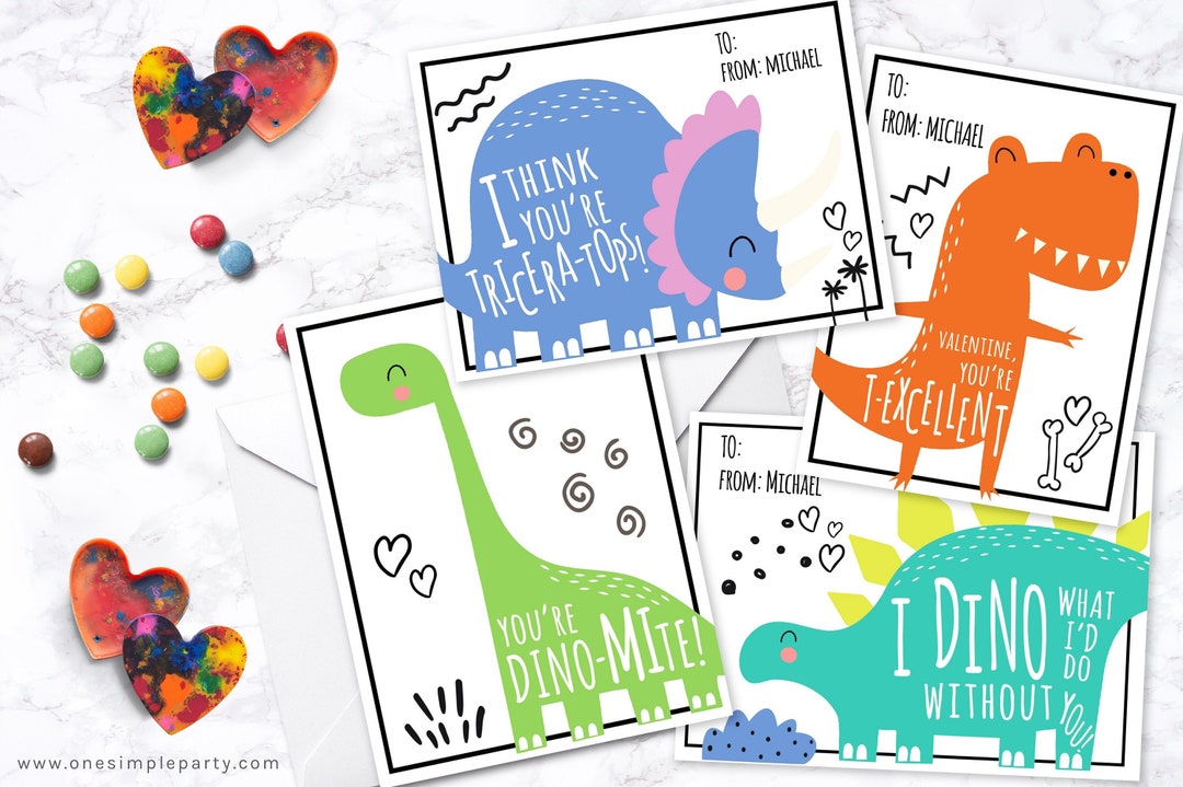 EDITABLE Dinosaur Valentine Cards - Dinosaur Valentines - Kids ...