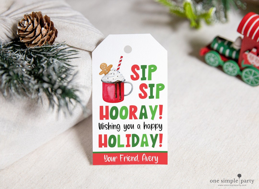 EDITABLE Christmas Hot Cocoa Tag - Hot Cocoa Gift Tag - Hot Chocolate ...
