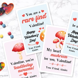 EDITABLE Mushroom Valentine Cards - Mushroom Valentines - Kids ...