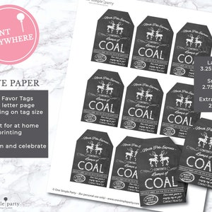 Lumps of Coal Tag - Funny Christmas Gift Tag - Coal for Christmas ...