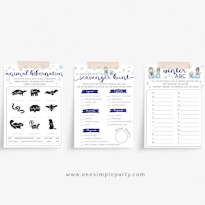 11 Printable Snowman Winter Games Set - Winter Party Game - Winter ...