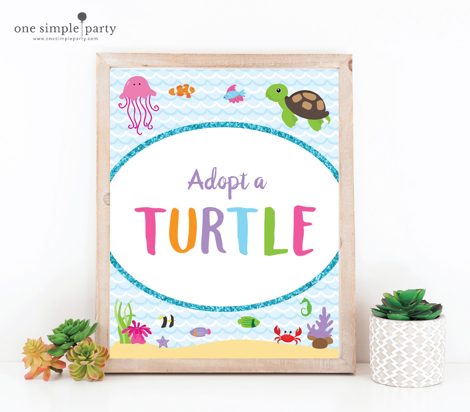 Adopt a Turtle Girl Ocean Birthday Beach Birthday Adopt - Etsy