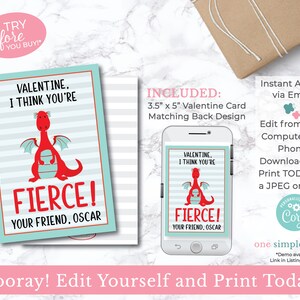 EDITABLE Dragon Valentines - Classroom Valentines - Valentines Day ...