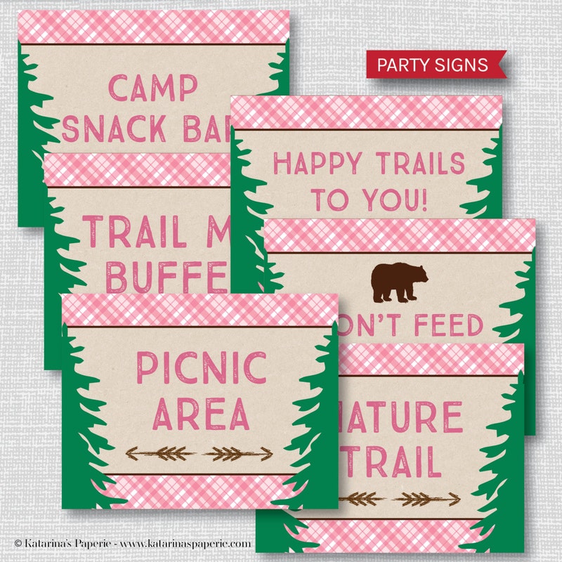 Girls Camping Party - Etsy