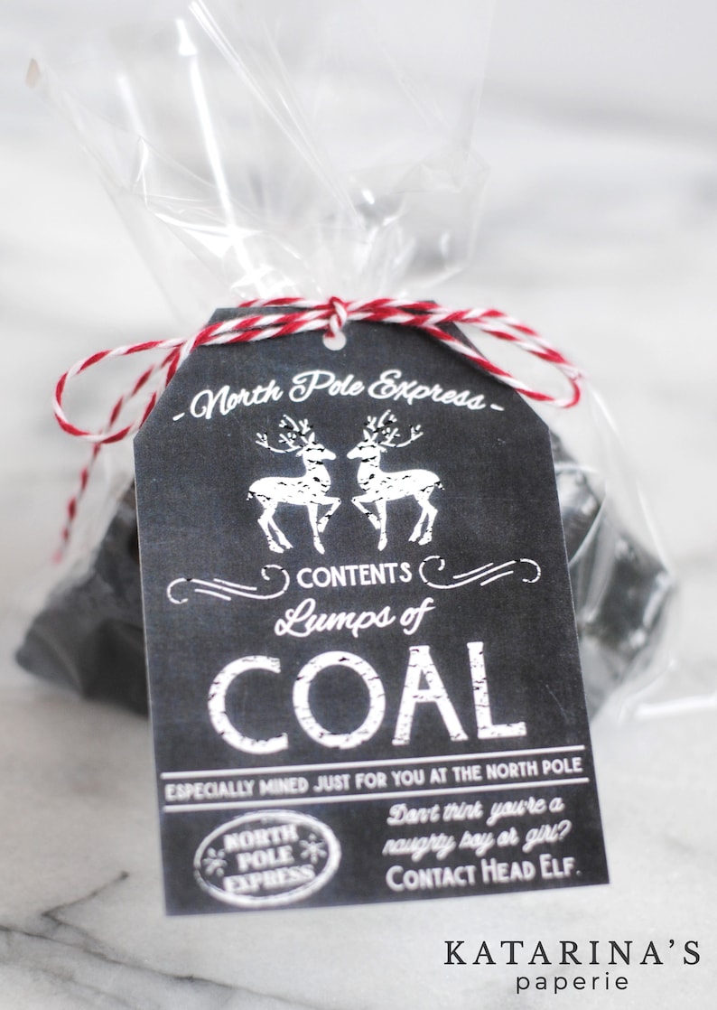 Lumps of Coal Tag Funny Christmas Gift Tag Coal for - Etsy