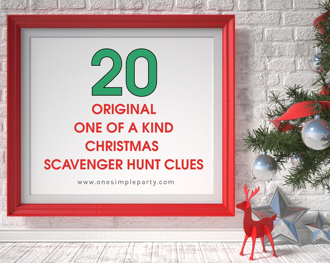 Printable Indoor Christmas Scavenger Hunt - Christmas Treasure Hunt ...