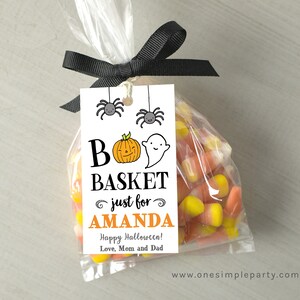 EDITABLE Cute Halloween Boo Basket Tag - Boo Tags - Boo Basket ...