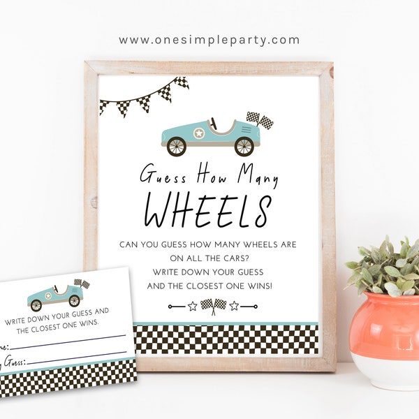 Race Car Party Game - Etsy