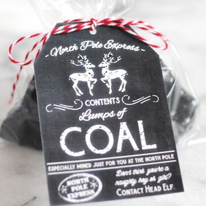 Lumps of Coal Tag - Funny Christmas Gift Tag - Coal for Christmas ...