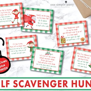 Printable Elf Scavenger Hunt - Christmas Scavenger Hunt - Elf Arrival ...