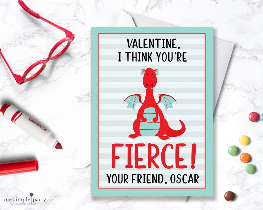 EDITABLE Dragon Valentines - Classroom Valentines - Valentines Day ...