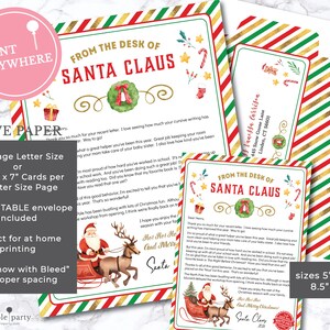 EDITABLE Letter From Santa - Santa Letter - Santa Stationery - From the ...