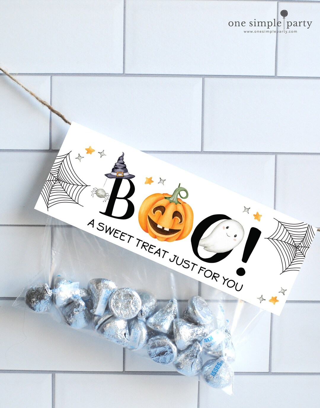 EDITABLE Boo Halloween Bag Topper, Halloween Candy Bag, Halloween Treat ...
