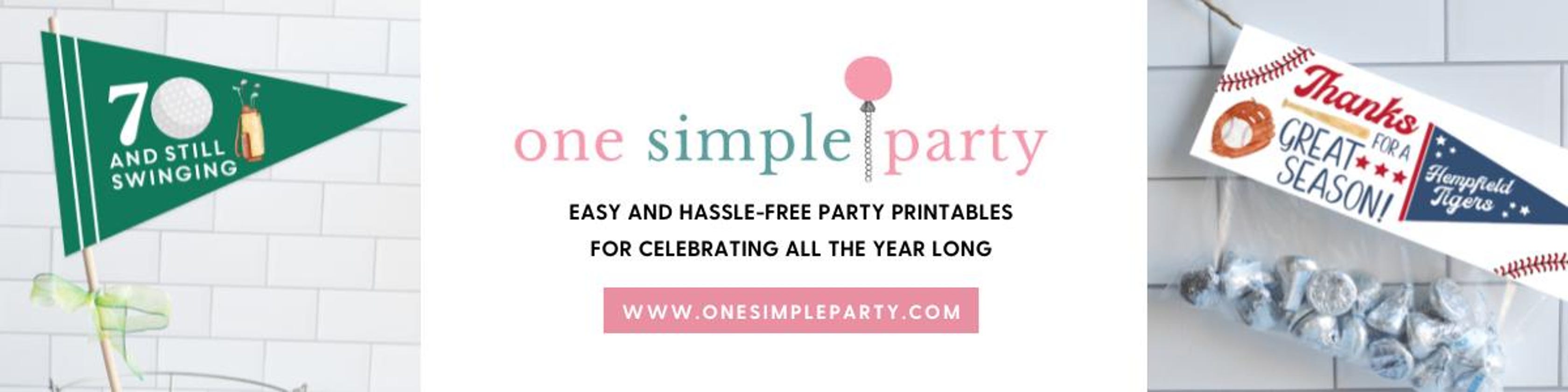 OneSimpleParty - Etsy
