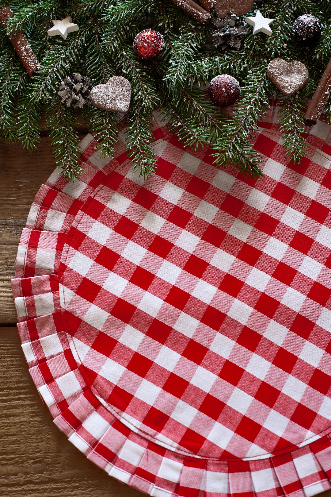 Red Gingham Ruffle Placemats - Etsy