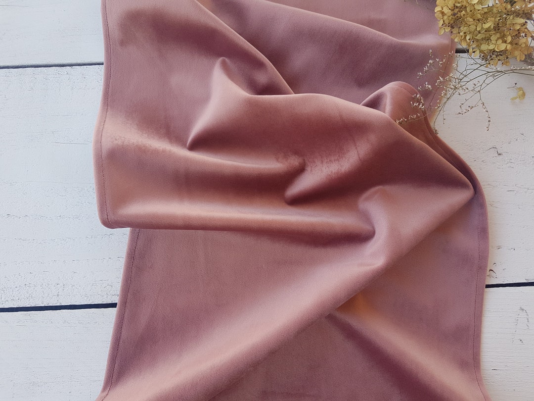 Dusty Pink Velvet Table Runner, Powder Pink Table Runner, Wedding Table ...