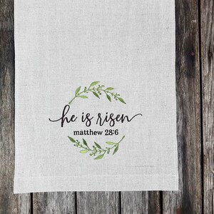 HE IS RISEN Table Runner, Easter Table Runner, Linen Table Runner ...