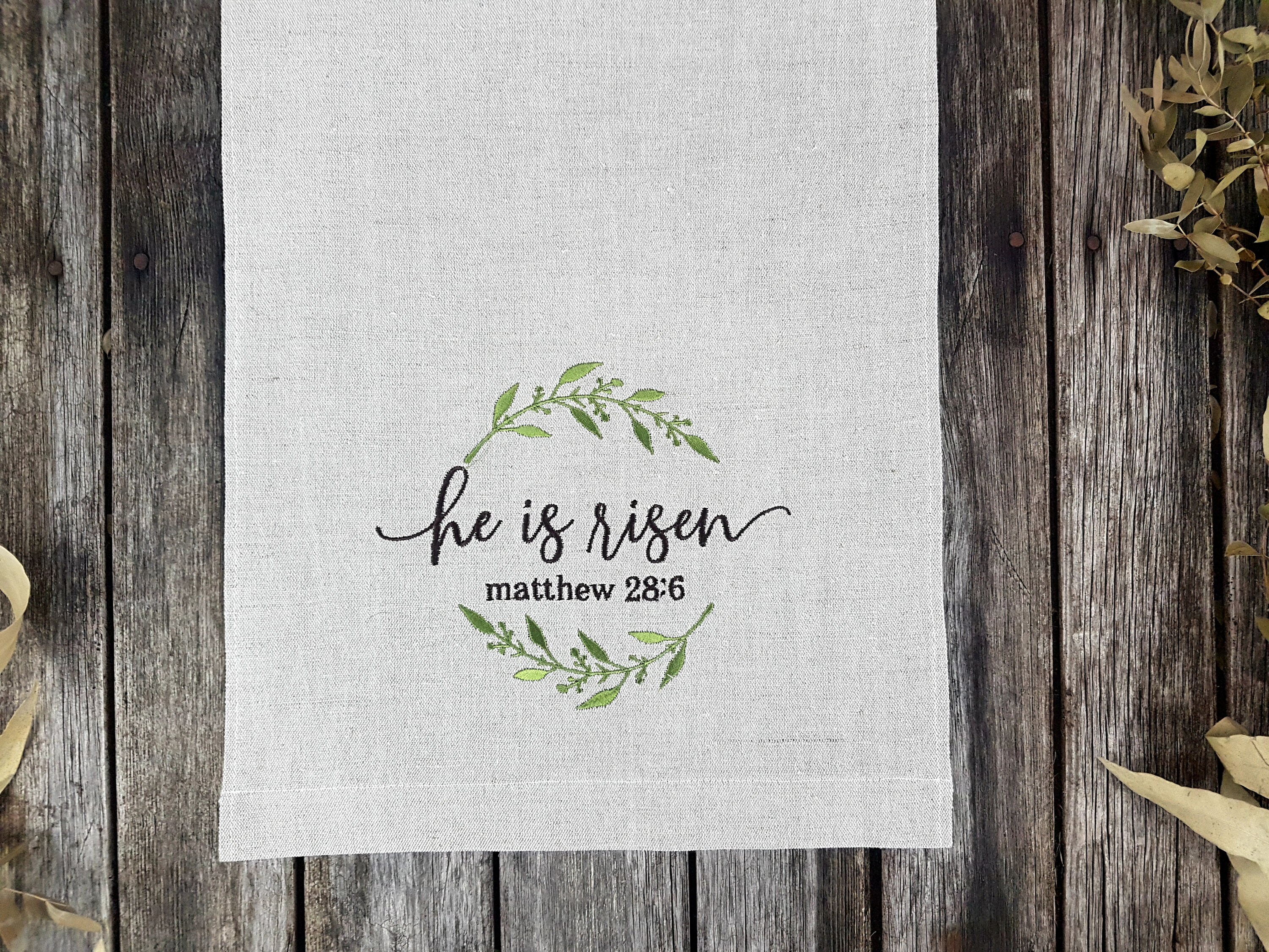 HE IS RISEN Table Runner, Easter Table Runner, Linen Table Runner ...