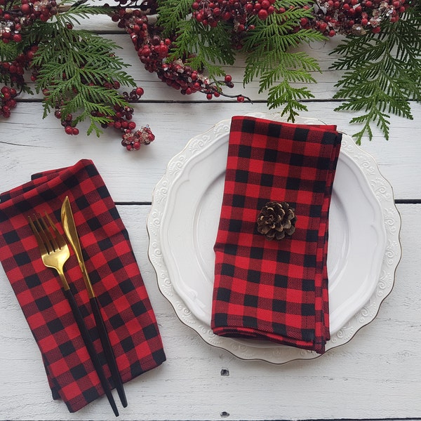 Plaid Table Linen - Etsy