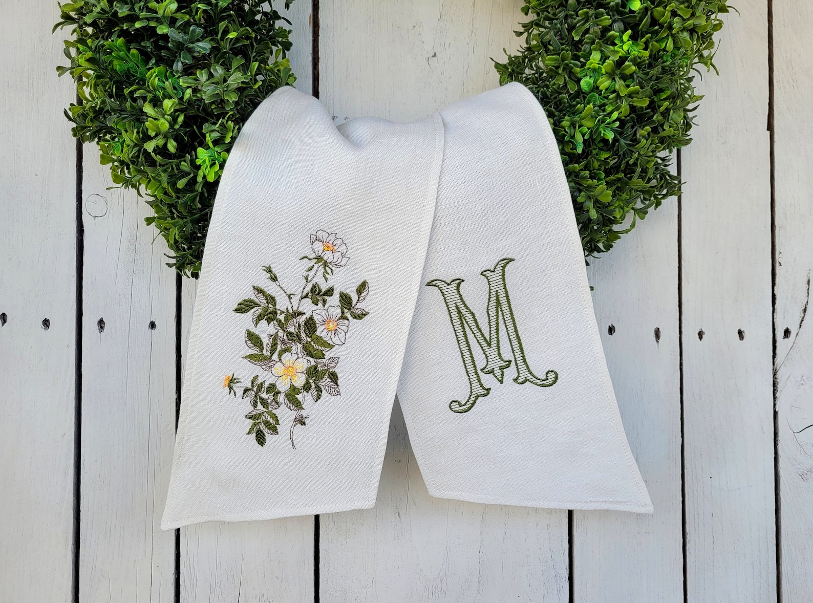 WILD ROSE Summer Wreath Sash, Door Wreath Sash, Personalized Wreath ...