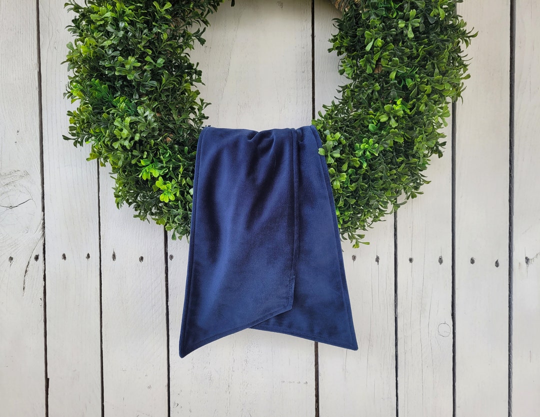 Monogramed VELVET Wreath Sash, Door Wreath Sash, Personalized Wreath ...