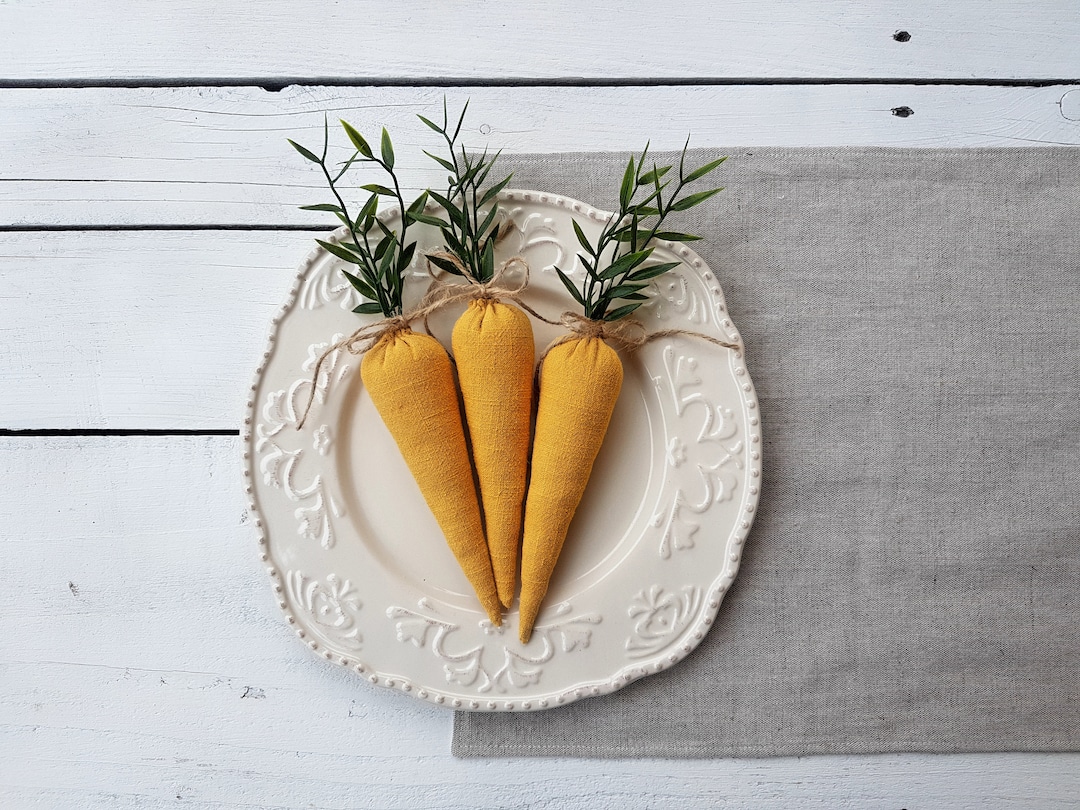 Orange Fabric Carrots, Easter Fabric Carrots, Spring Decor, Bowl Filler ...