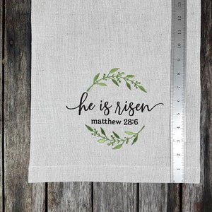 HE IS RISEN Table Runner, Easter Table Runner, Linen Table Runner ...