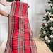 Red Stewart Table Runner, Red Plaid Table Runner With Ivory Trim - Etsy
