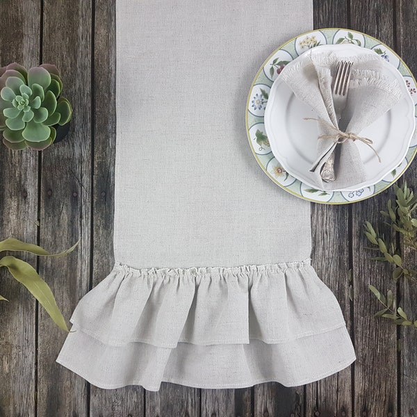 Ruffled Table Runner - Etsy