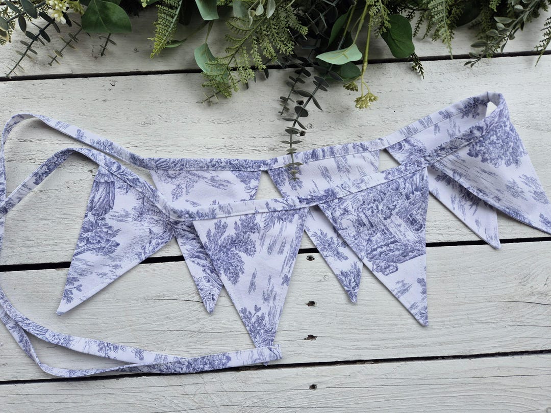 Blue Toile Bunting Red Toile Blue Franch Toile Bunting Balck