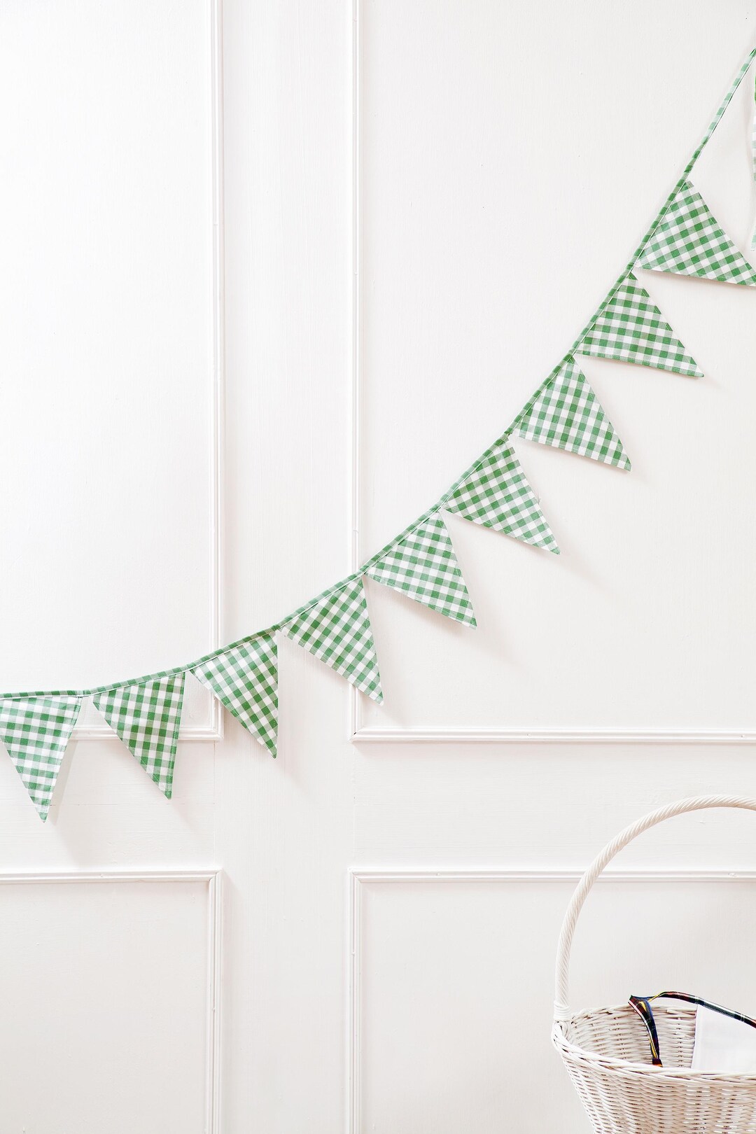 Green Gingham Bunting, Tartan Bunting, Blackwatch Bunting, Checked ...