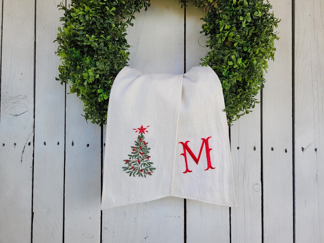 Christmas Tree Sash, Monogramed Wreath Sash, Door Wreath Sash ...